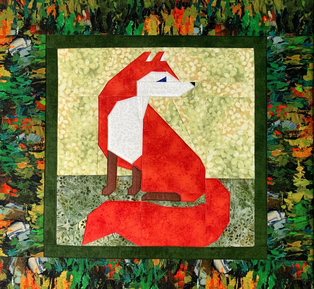 Fox Foundation Paper Piecing Pattern 14"x14" - Etsy