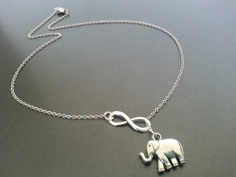 Larite Style Infinity and Elephant Necklace - Etsy