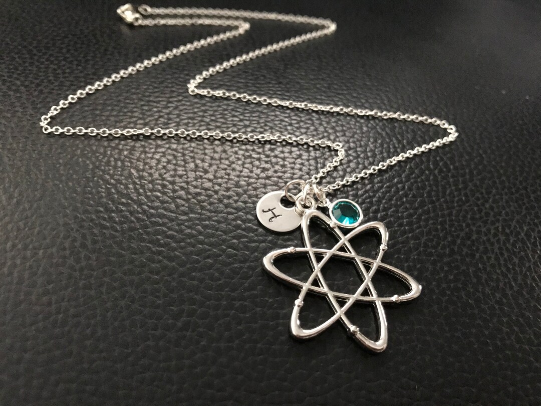 Personalized Atom Molecule Necklace, Physics Jewelry, Science Necklace ...