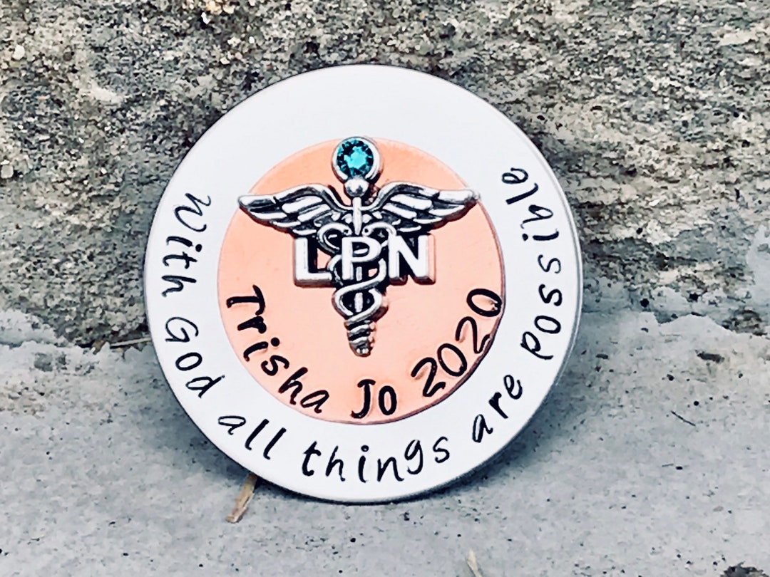 Personalized Pin for Lpn-nursing Student Gift - Nursing Pinning ...