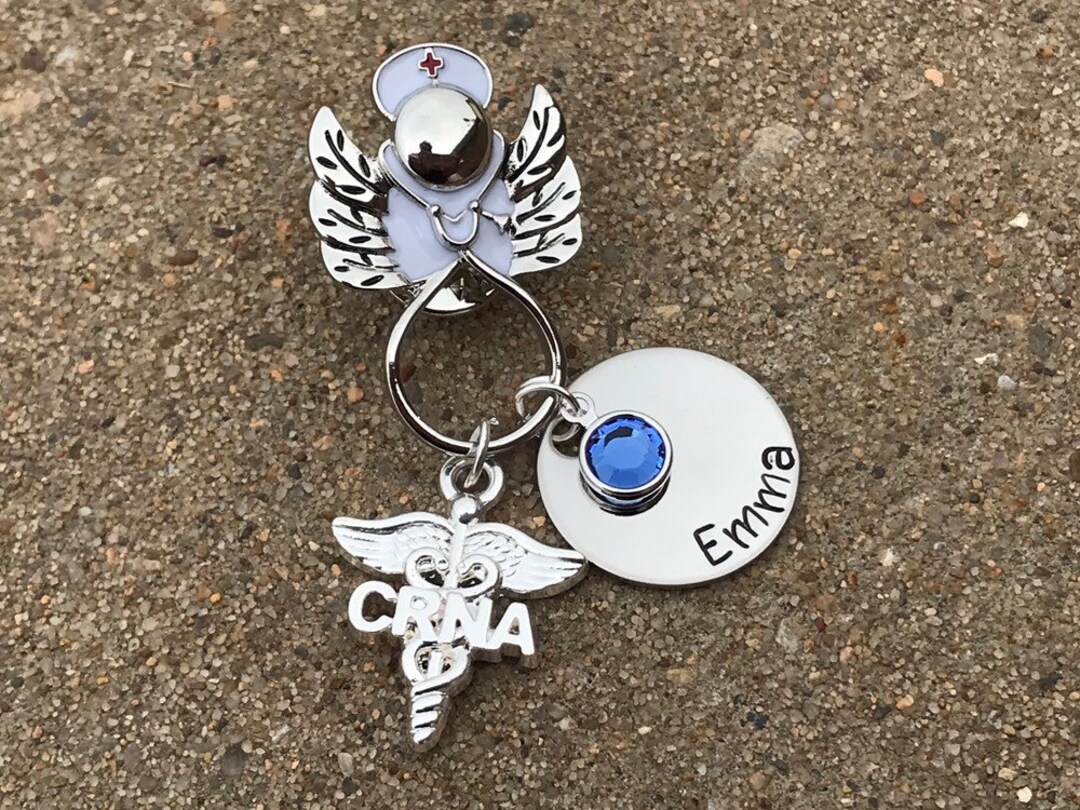 Personalized CRNA Angel Brooch Pin: Nurse Anesthetist Gift - Etsy