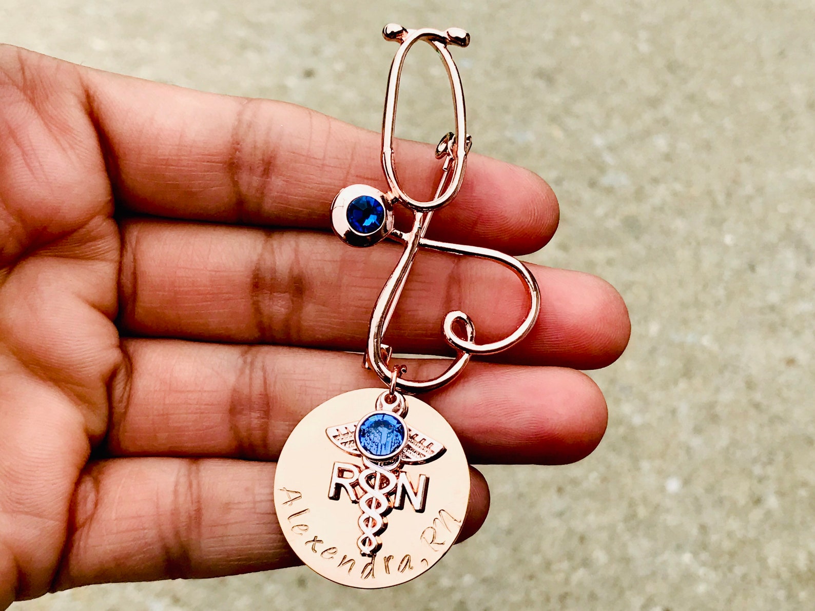 Personalized Heart Stethoscope Nursing Pin RN BSN LPN Nurse | Etsy