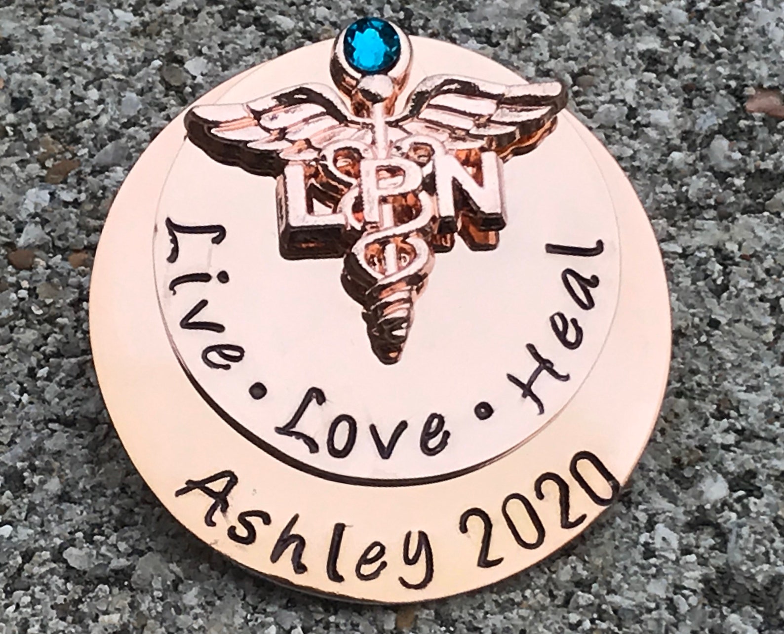 Rose Gold LPN Nursing Pin Nursing Pin for Pinning Ceremony - Etsy