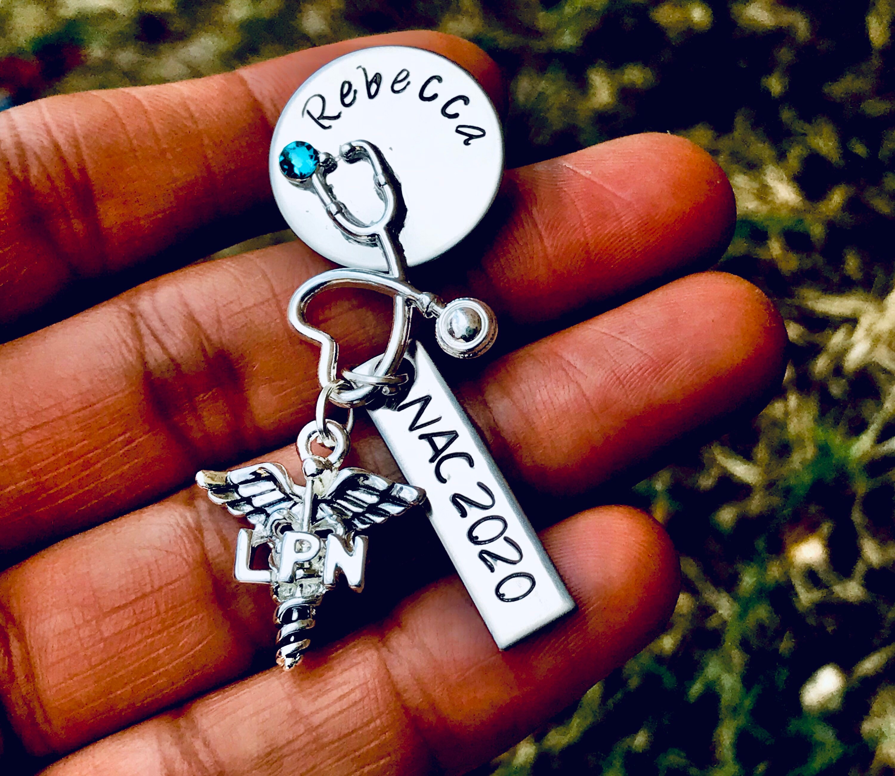 Personalized Stethoscope Heart Nurse Pin RN PIN Nurses Pin | Etsy