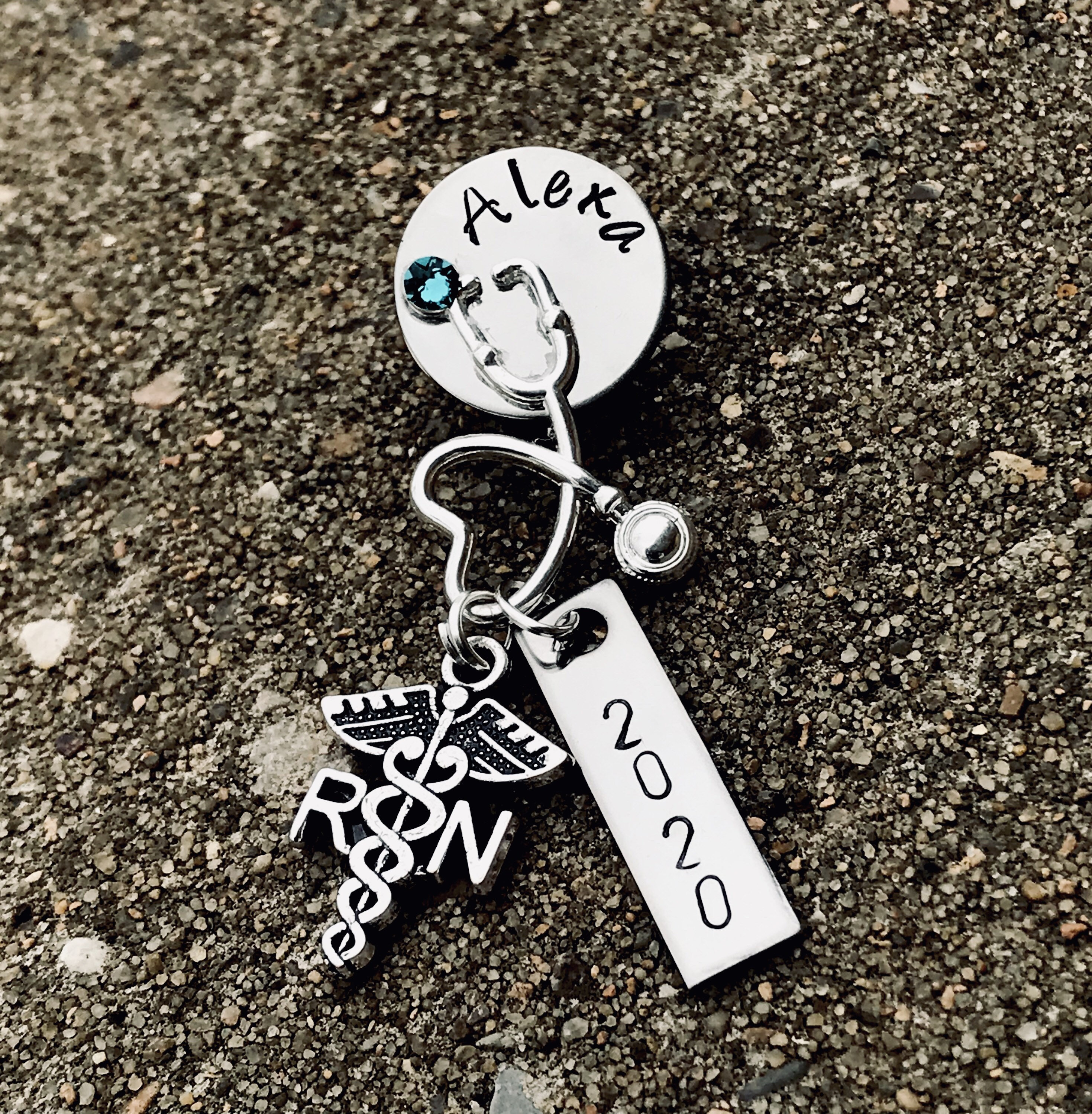 Personalized Stethoscope Heart Nurse Pin RN PIN Nurses Pin | Etsy