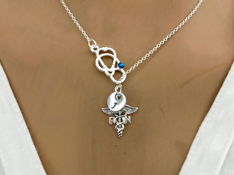 Personalized RN Necklace Silver RN Necklacematernity Nurse - Etsy