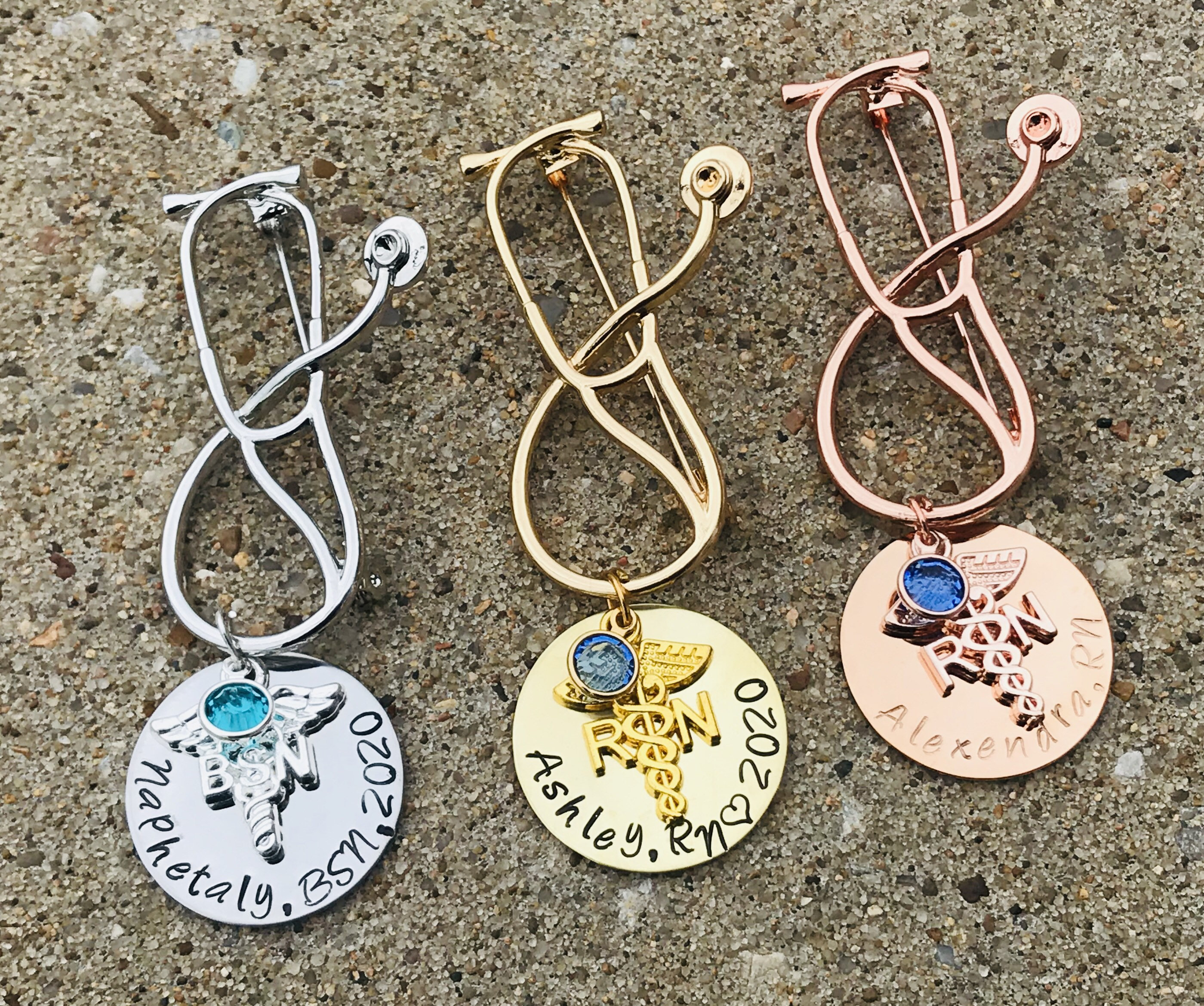 Personalized Nursing Pin LPN BSN Rn BSN Nurse Pin - Etsy