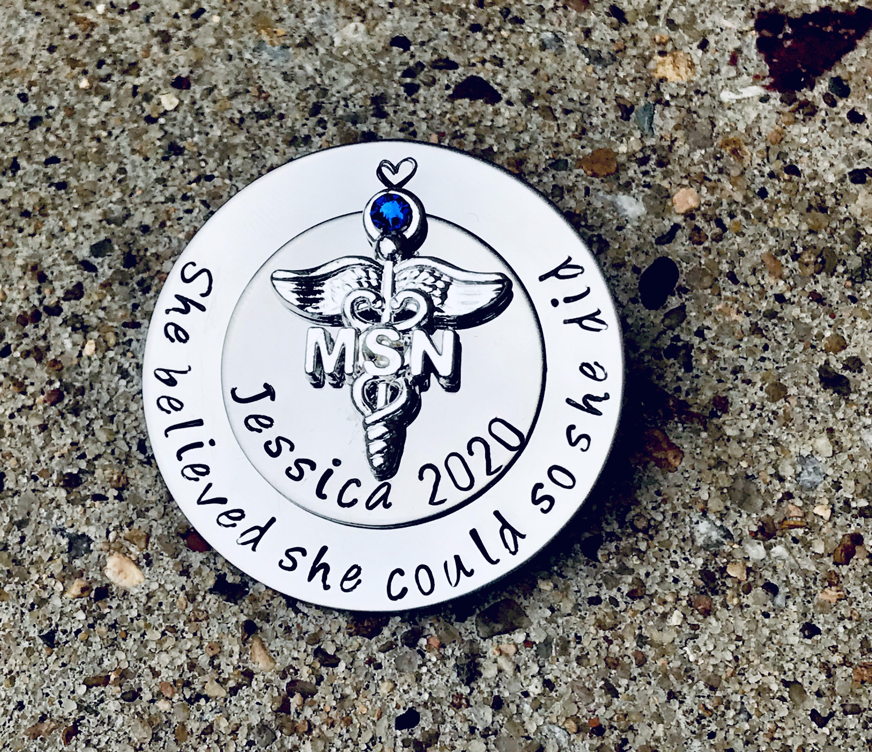 Personalized Pin for MSN Master of Science in Nursing | Etsy