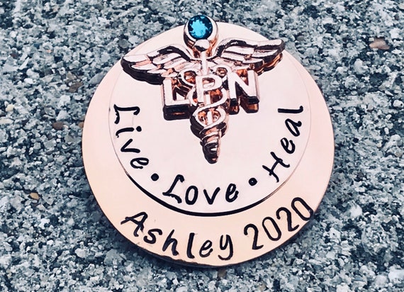 Rose Gold LPN Nursing Pin Nursing Pin for Pinning Ceremony | Etsy