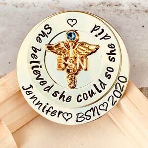 Personalized Gold Plated BSN Nursing Pin, Pinning Ceremony Pins ...