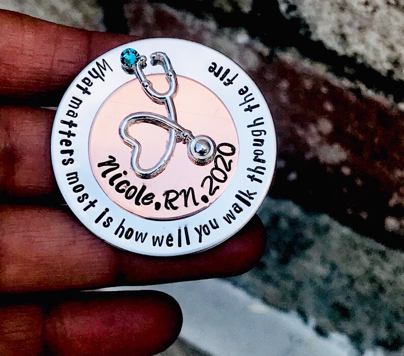 Registered Nurse Pin Pinning Ceremony Custom Stacked Nurse - Etsy