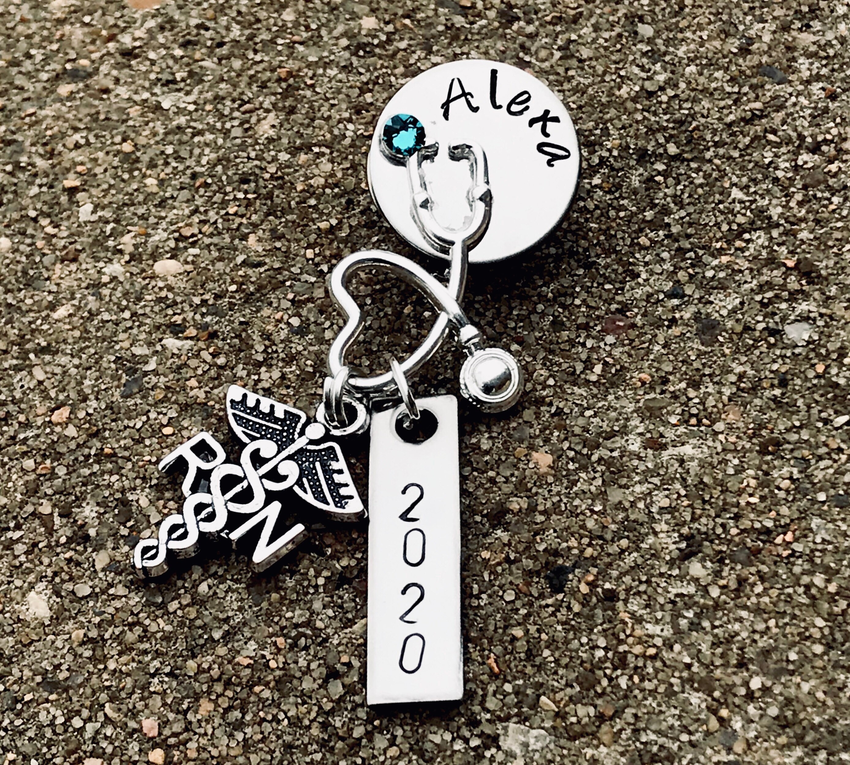 Personalized Stethoscope Heart Nurse Pin RN PIN Nurses Pin | Etsy