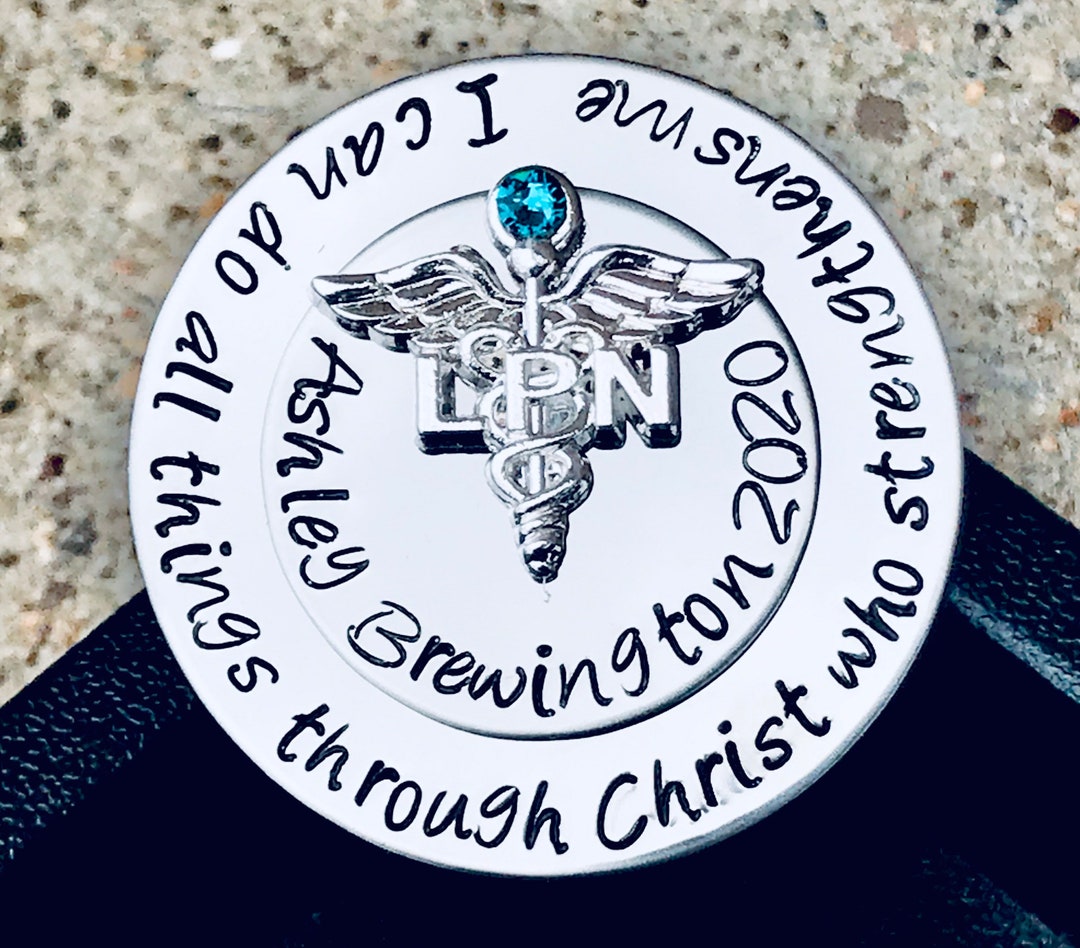 Personalized Pin for Lpn-nursing Student Gift - Nursing Pinning ...