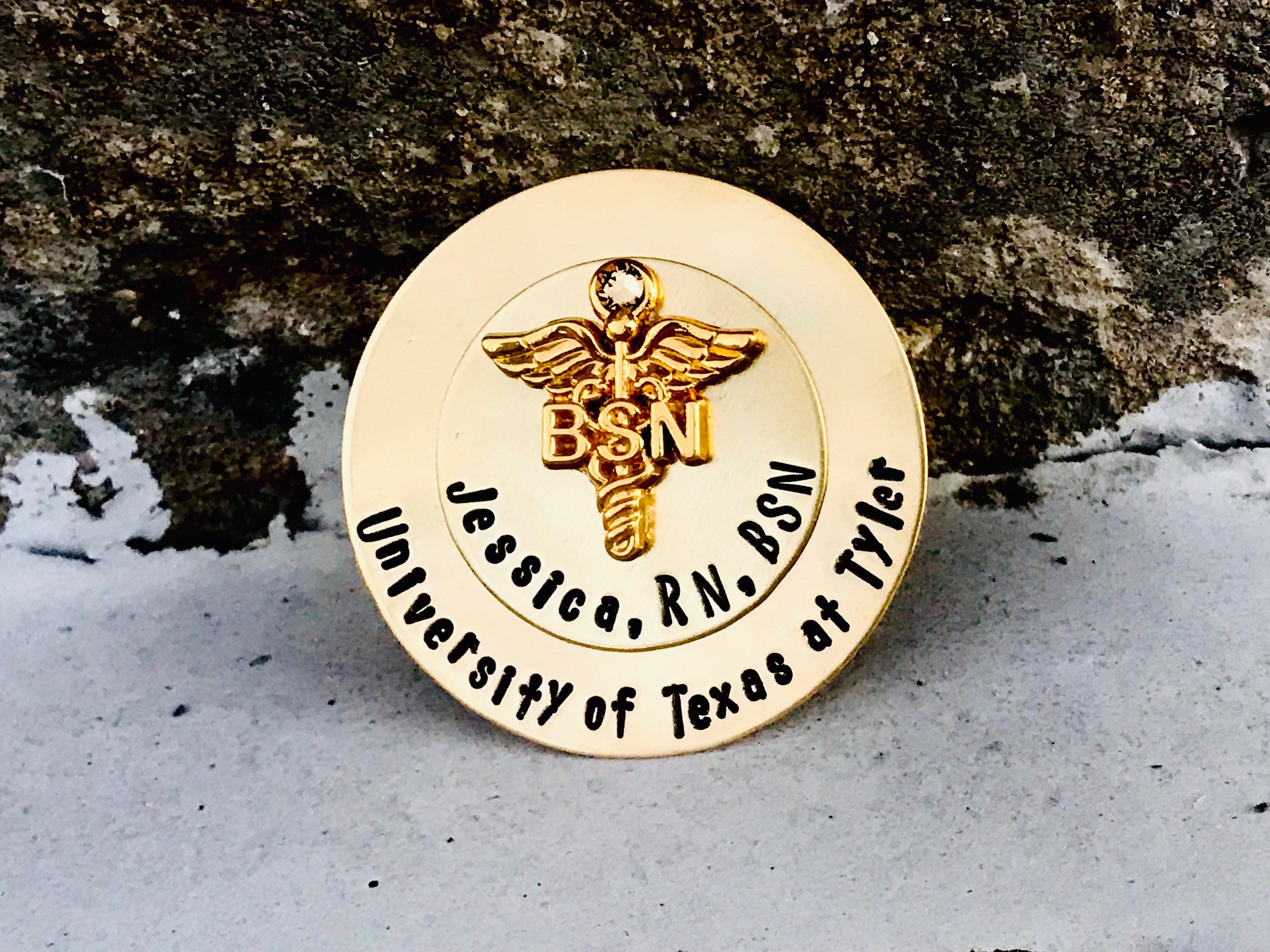 Gold Personalized Pin for BSN - Rn Gift - Bsn Pin - Nursing Student ...