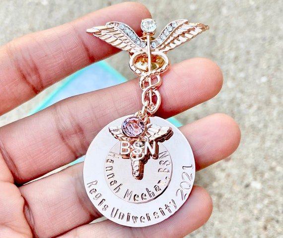 Personalized Pin for BSN Rose Gold Bsn Pin BSN Gift - Etsy