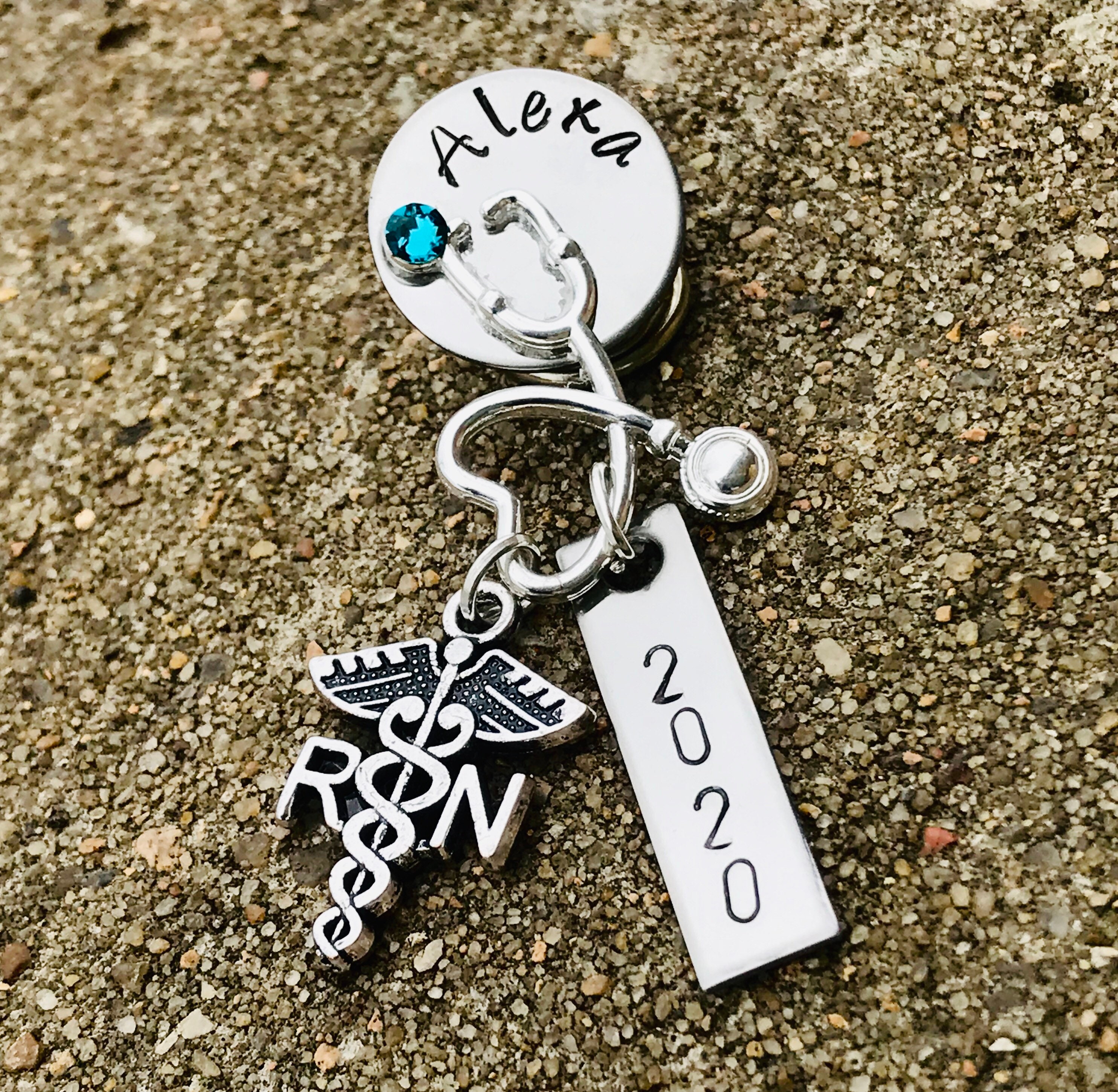 Personalized Stethoscope Heart Nurse Pin RN PIN Nurses Pin | Etsy