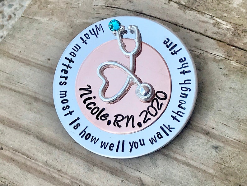 Registered Nurse Pin Pinning Ceremony Custom Stacked Nurse - Etsy