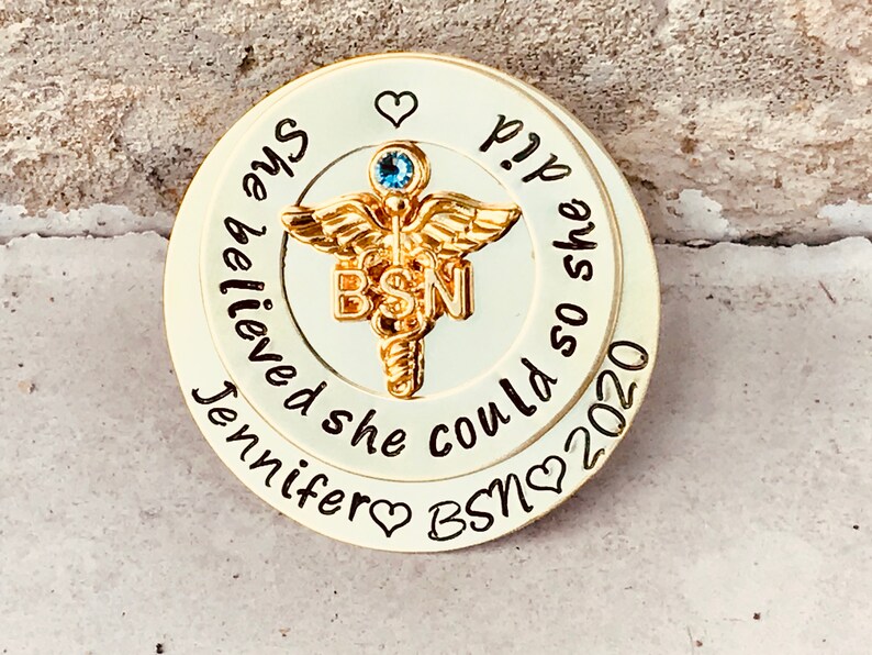 Personalized Gold Plated BSN Nursing Pin, Pinning Ceremony Pins ...