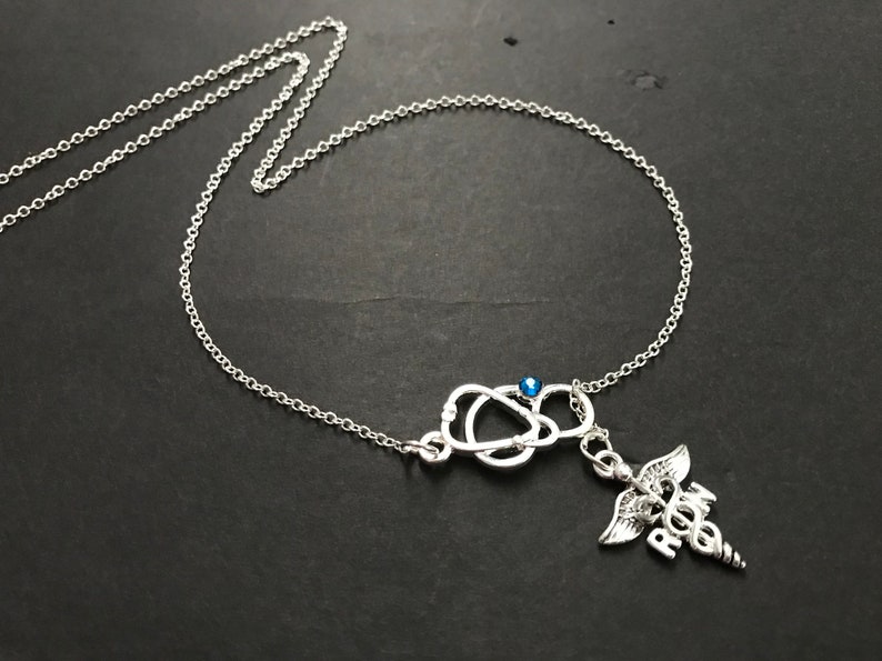 Personalized RN Necklace Silver RN Necklacematernity Nurse - Etsy
