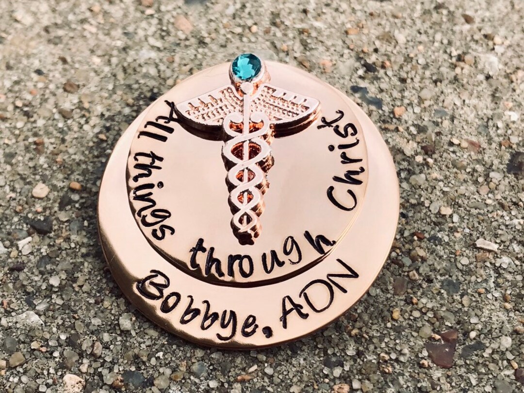 Rose Gold ADN Nursing Pin, Associates Degree in Nursing Pining Ceremony ...