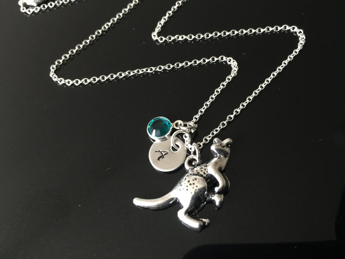 Hand Stamp Kangaroo Necklace Kangaroo Jewelry Australia | Etsy