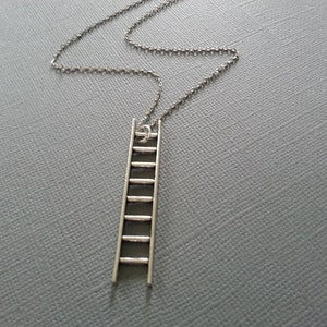 Antique Silver Ladder Necklace - Etsy