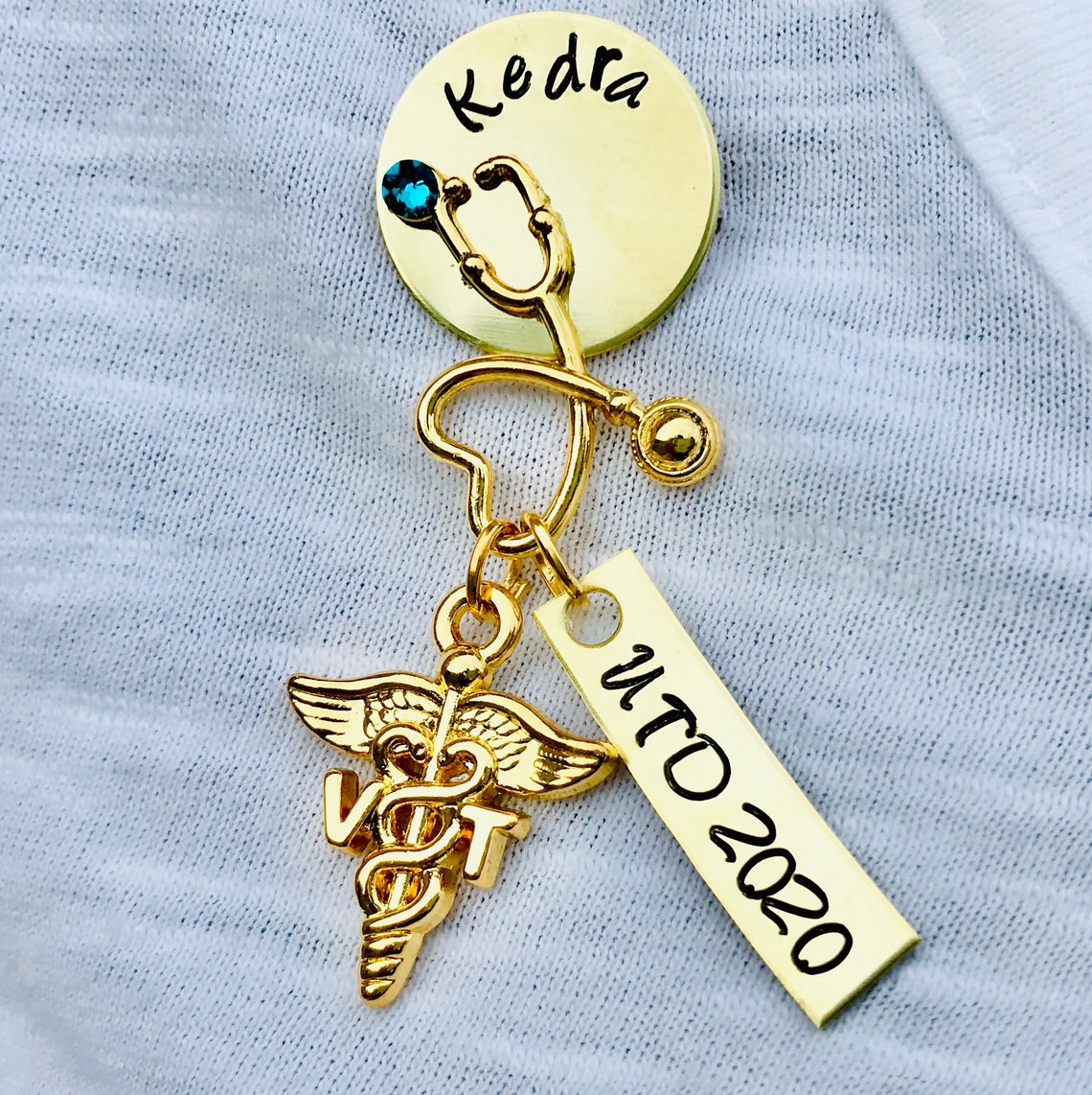 Gold Stethoscope heart Vet Tech Pin-Veterinarian Vet tech | Etsy