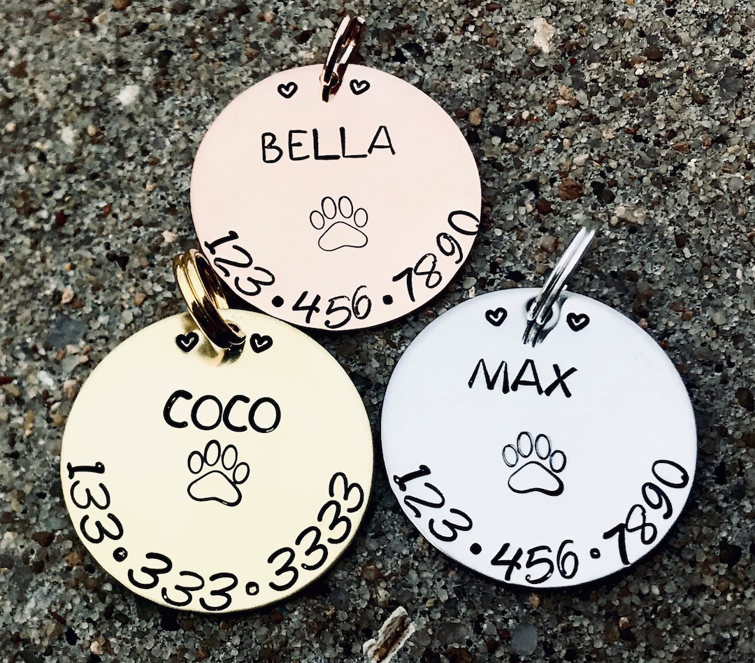 Personalized Pet ID Tag - Custom Pet Identification Tag - Cat Tag - Dog ...