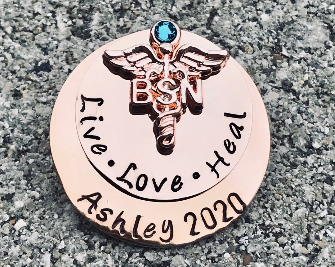 Rose Gold BSN Nursing Pin,nursing Pin for Pinning Ceremony ...