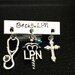 Hand Stamped Pin for RN , LPN or Cadeceus / Nurses / Nursing Student ...