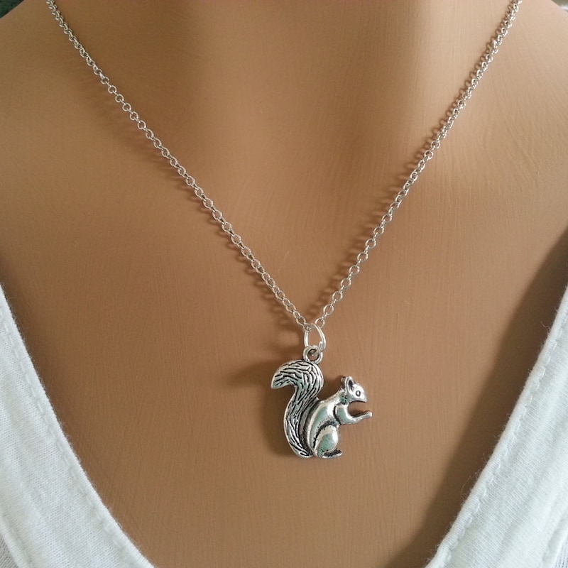 Squirrel Necklace - Etsy