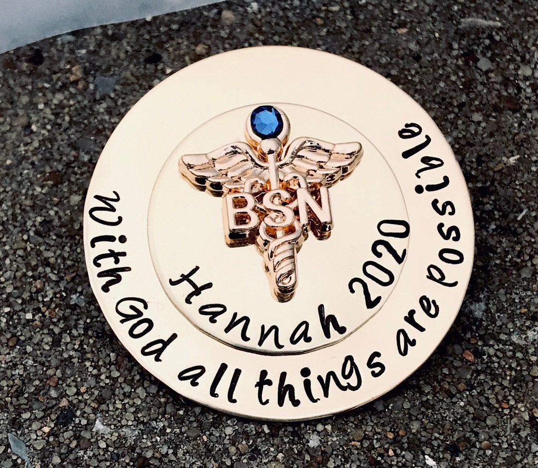 Personalized Gold BSN Pin - BSN Nursing Pin for Nurse Graduation - Bsn ...