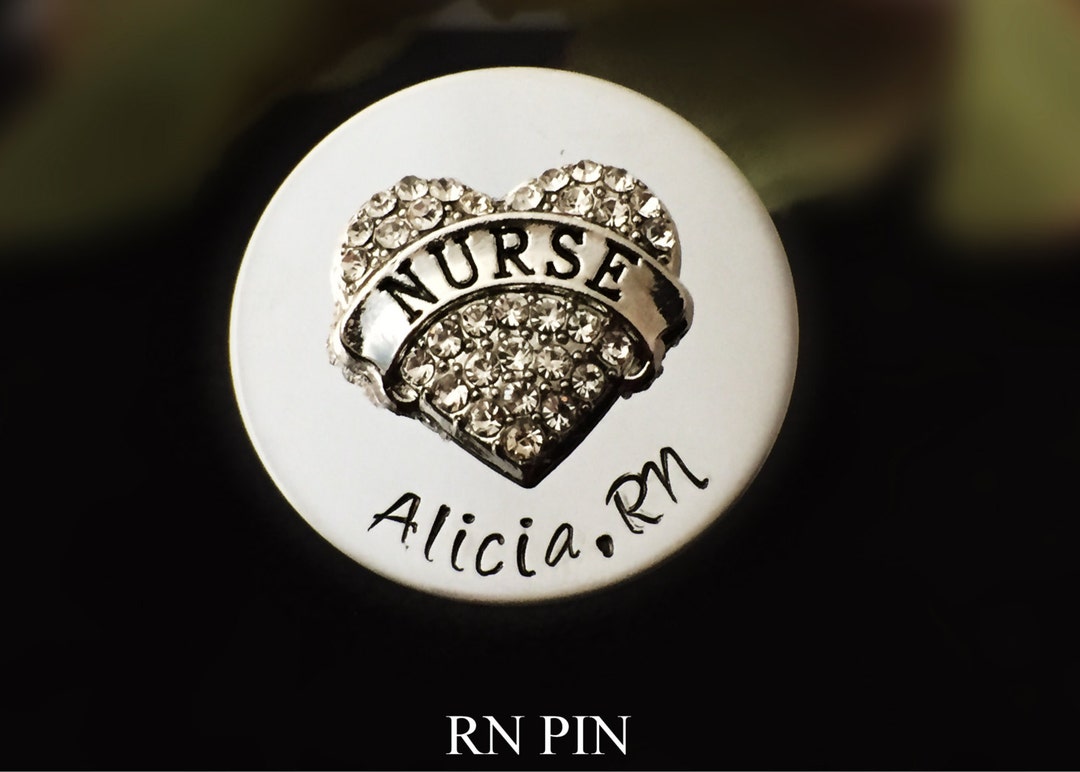 Hand Stamped Pin for RN , LPN Nurses / Nursing Student / Nursing ...
