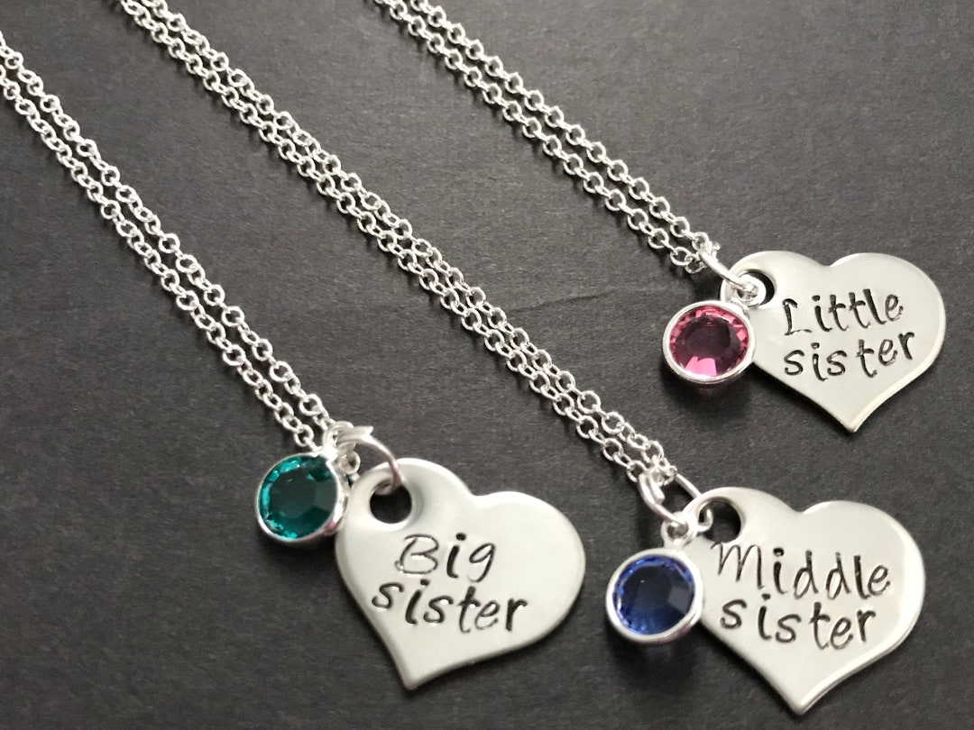 Sister Necklace Set: Stainless Steel Puzzle Heart, Sterling Silver ...