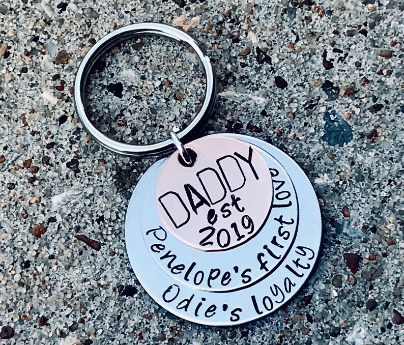 Custom Mixed Metal Key Chain for Dad Daddy Keychain Hero - Etsy