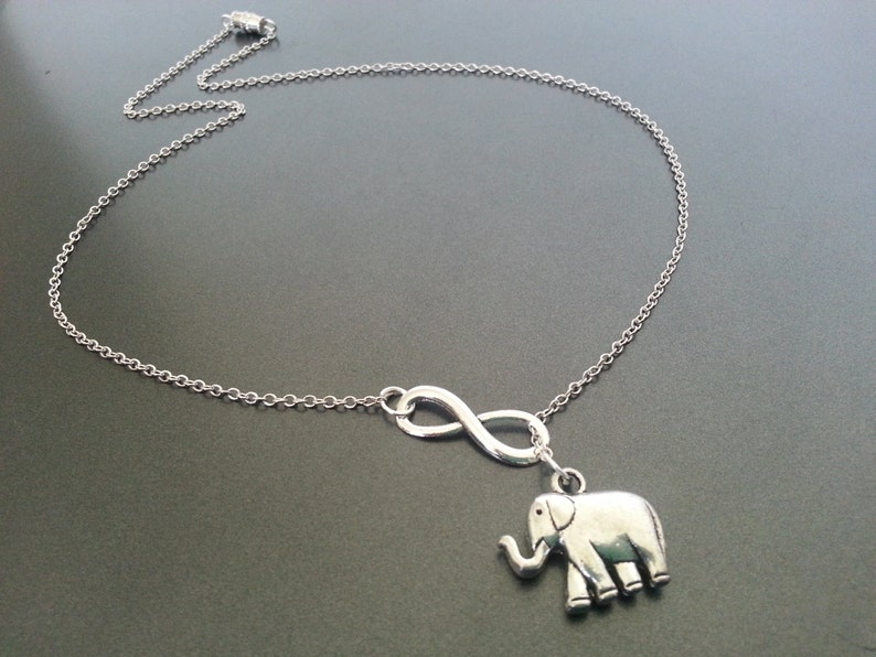 Larite Style Infinity and Elephant Necklace - Etsy