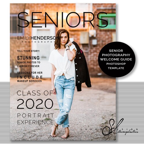 Senior Photography Magazine Template Senior Welcome Guide | Etsy