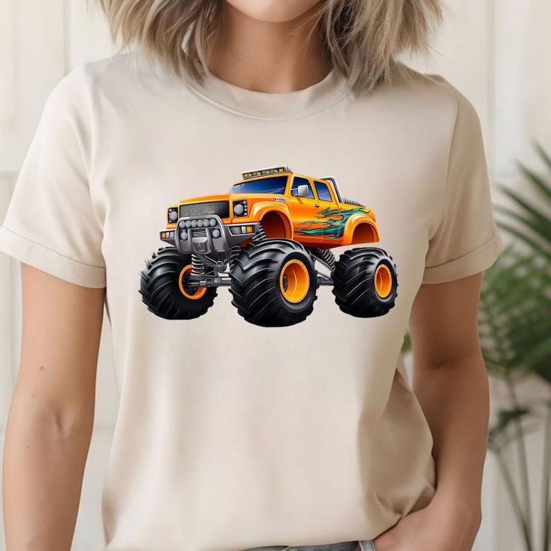 Watercolor Monster Trucks PNG Bundle, Boys Apparel Sublimation File - Etsy