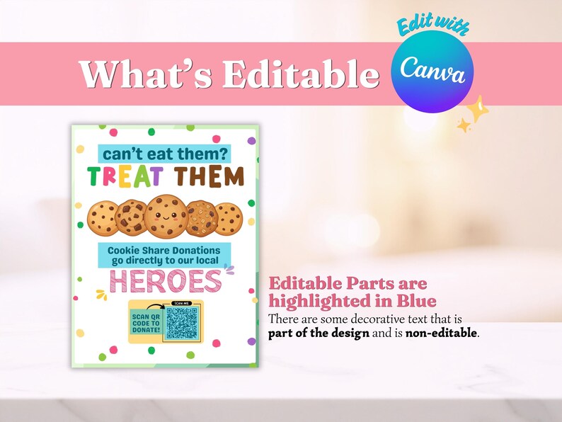 Editable Scout Cookie Donation Poster, Printable Cookie Booth Sign ...
