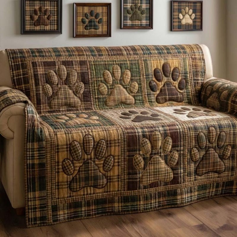Paw Print Sofa Cover - Etsy