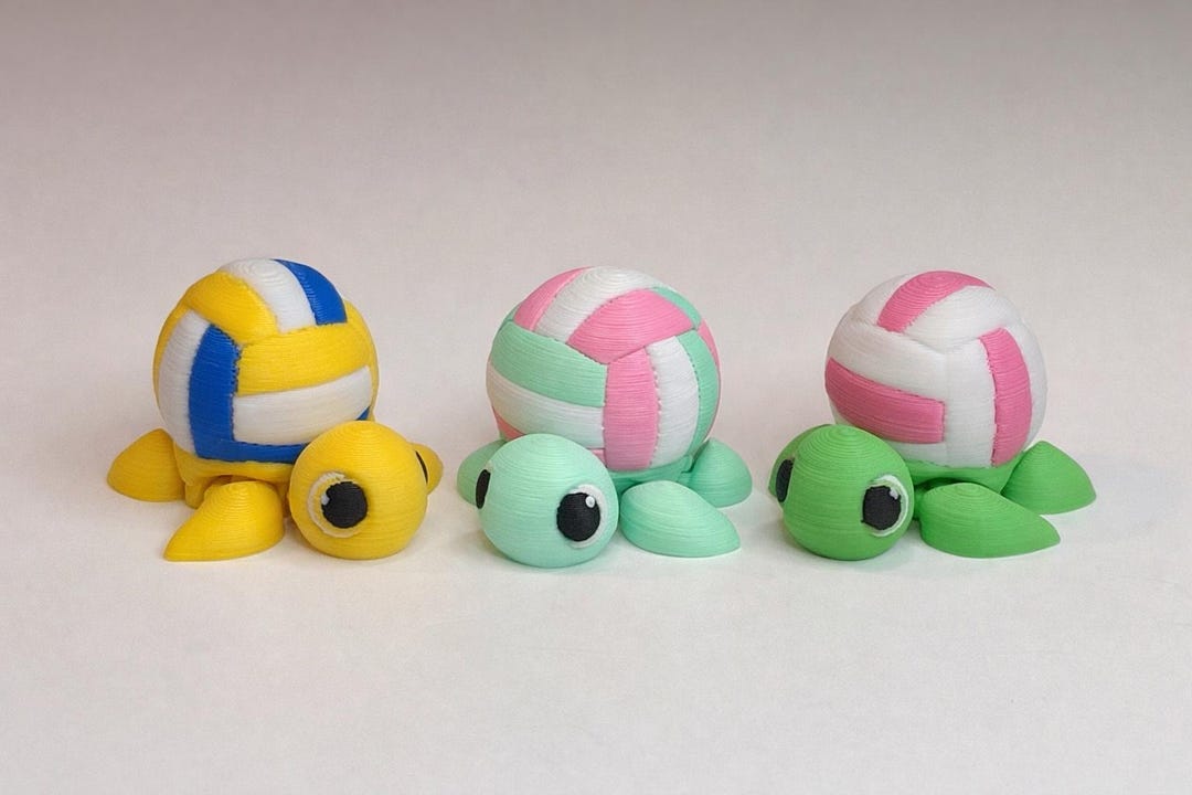 CUSTOM TEAM COLORS - Sports Turtle Blind Bag Flexi Toy: 3D Printed ...