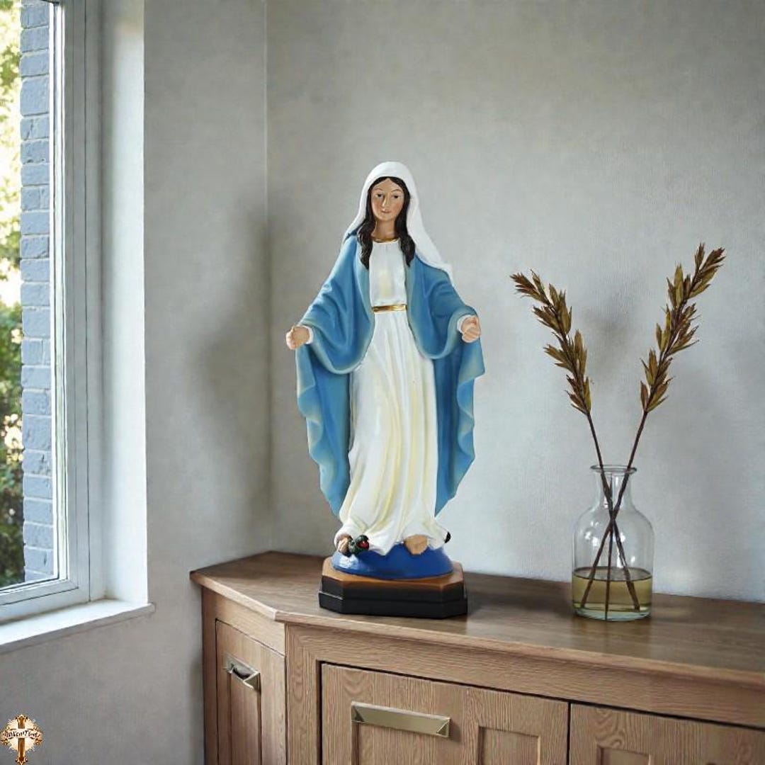 Virgin Mary Statue – Religious Home Decor Figure - Etsy