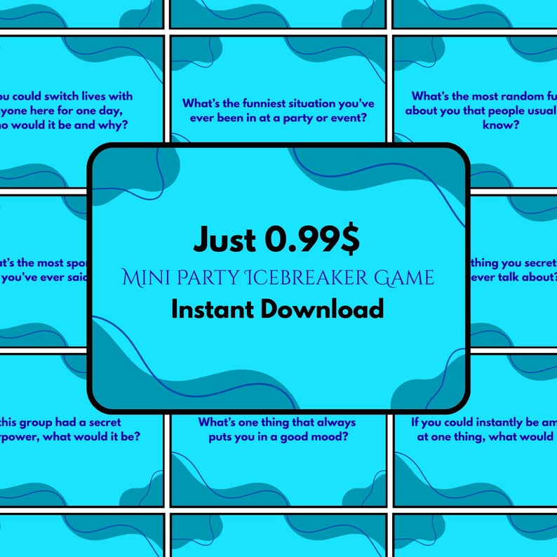 Mini Printable Party Game | Icebreaker Game for Groups | Instant ...