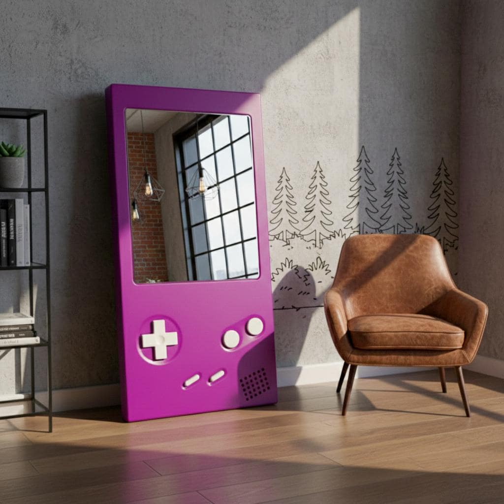 Y2K Aesthetic Pop Art Floor Mirror, Retro Nostalgic Decor, 2000s ...