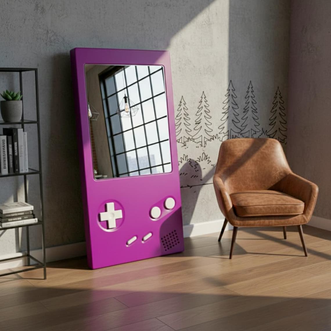 Y2K Aesthetic Pop Art Floor Mirror, Retro Nostalgic Decor, 2000s ...
