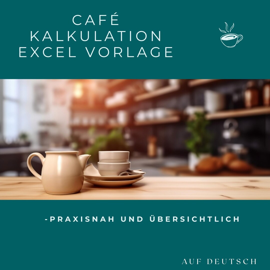Café Cost Calculation Spreadsheet – Gastronomy Excel / Openoffice Tool ...