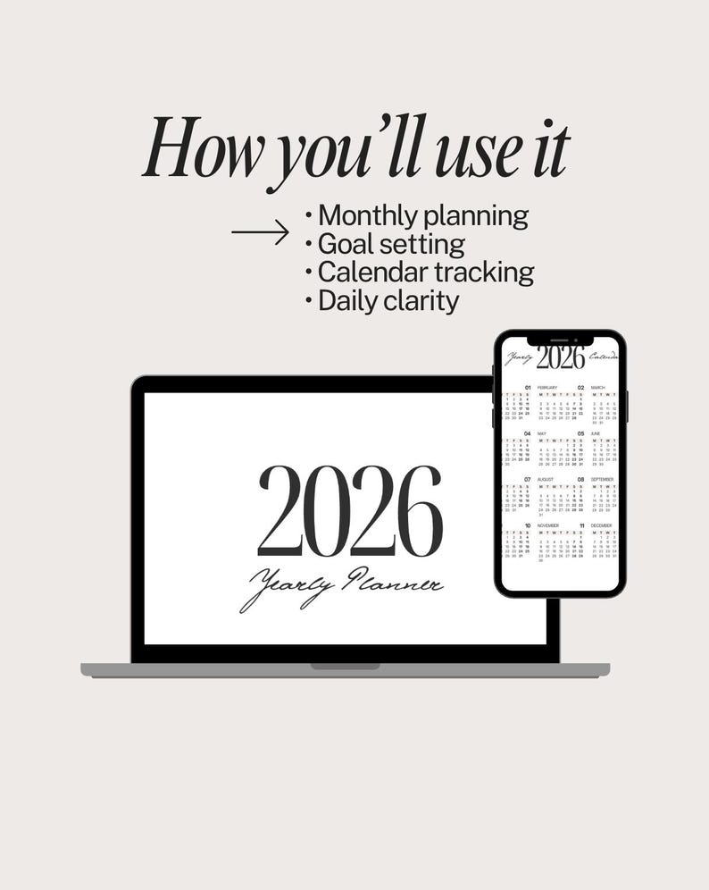 Simple Digital Planner | 2026 Planner | Minimalist Planner | Daily ...