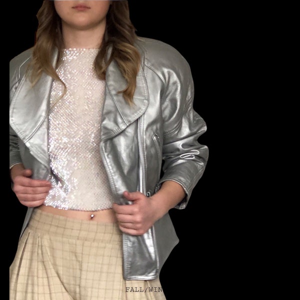 Silver Jacket - Etsy