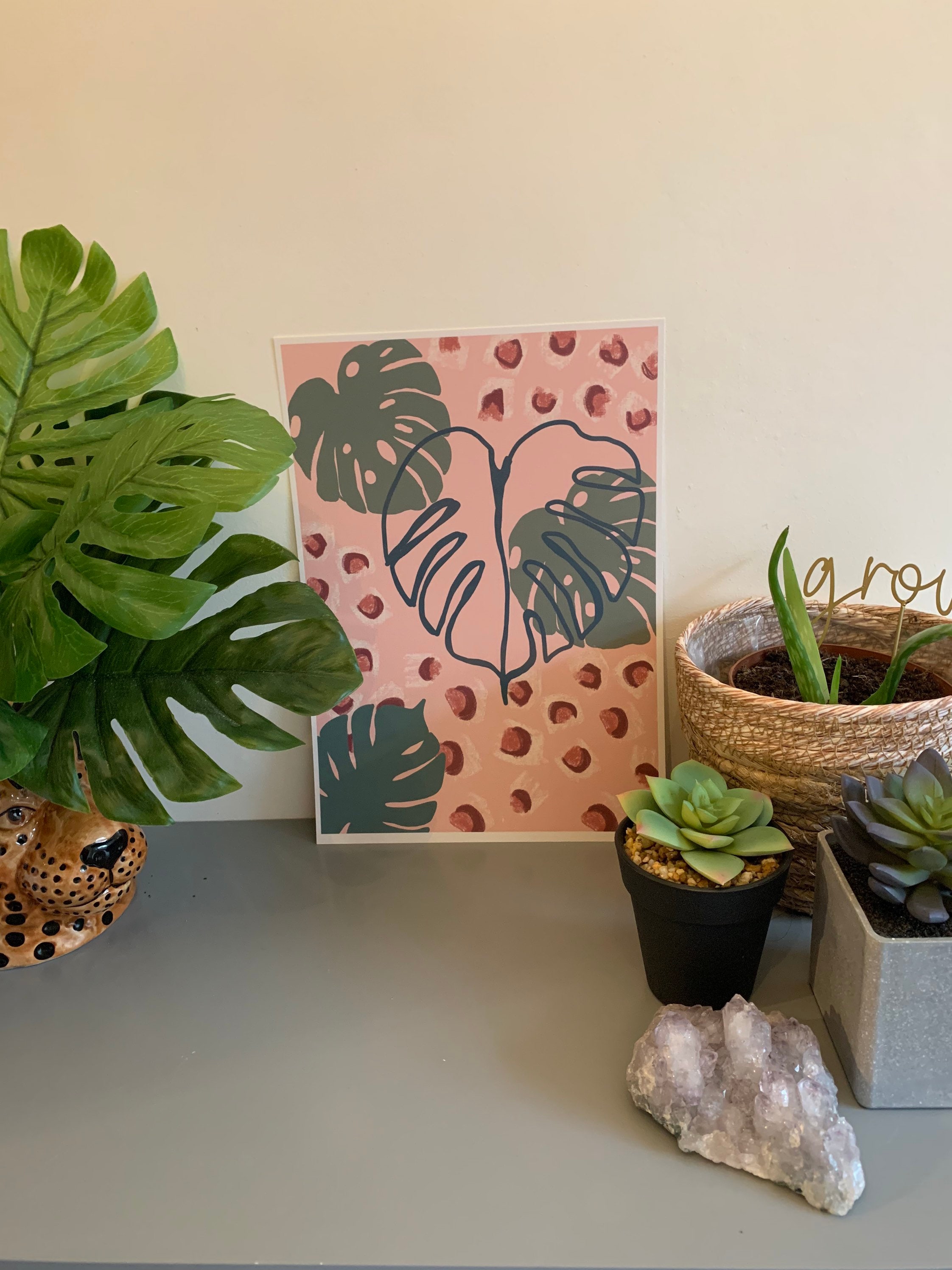 Monstera Print Monstera Plant Monstera Art Print | Etsy