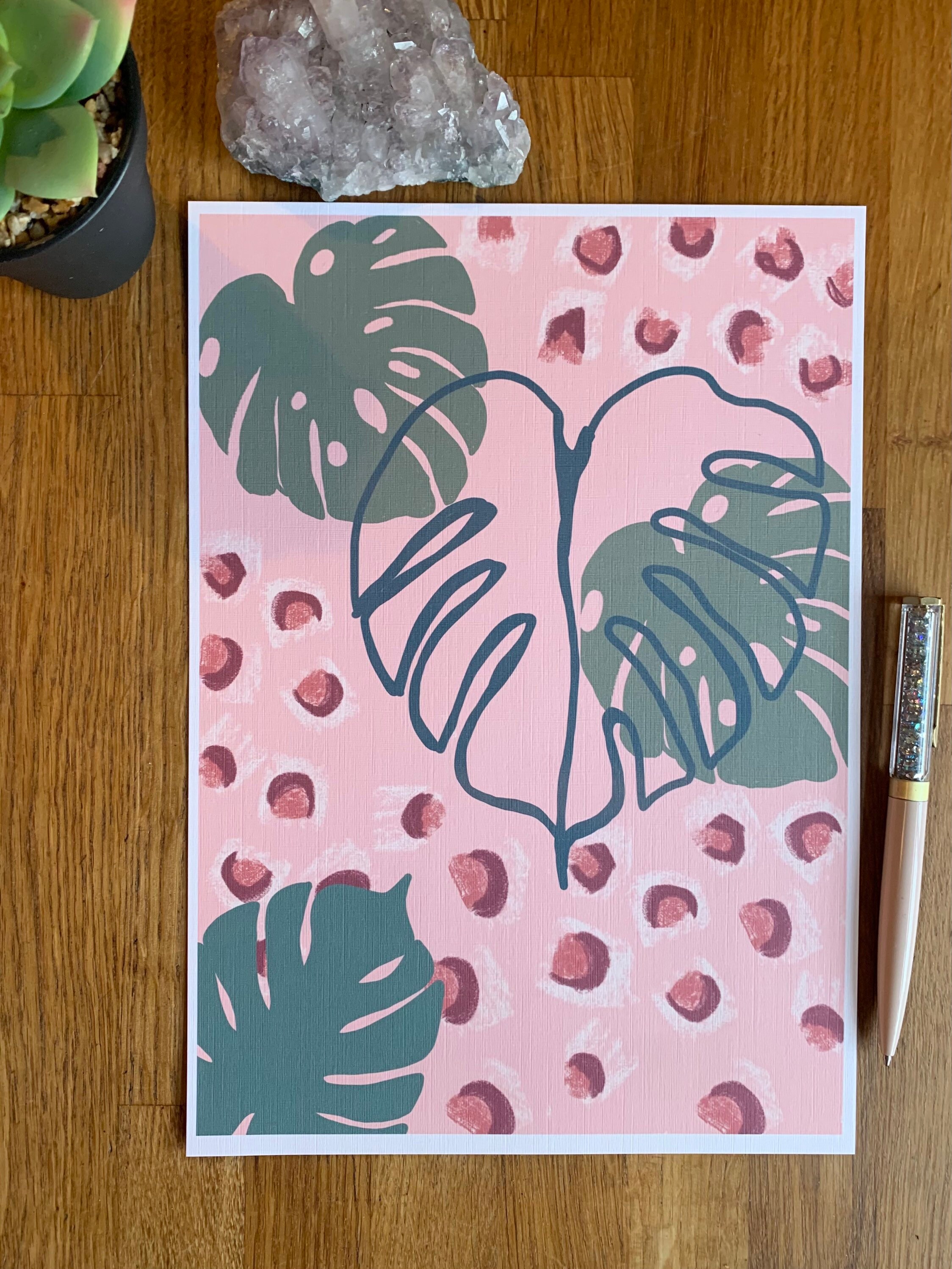 Monstera Print Monstera Plant Monstera Art Print | Etsy